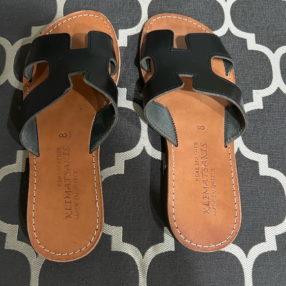 Klimatsakis | Shoes | Never Worn Black Klimatsakis Leather Sandalssize 8 | Poshmark